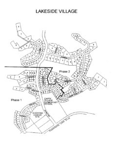Lakeside Village tract map - Oak Shores Realty