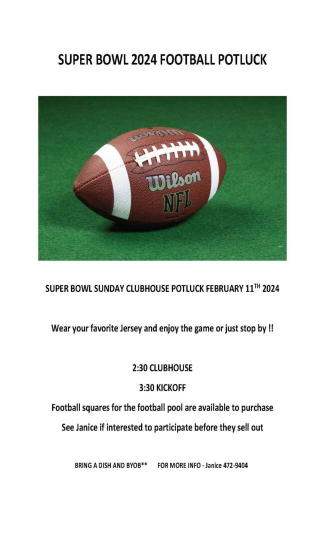 Oak Shores Super Bowl 2024 Potluck - Oak Shores Realty